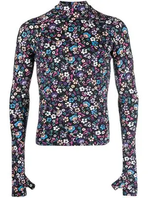 Off-White Floral-print Long-sleeve T-shirt