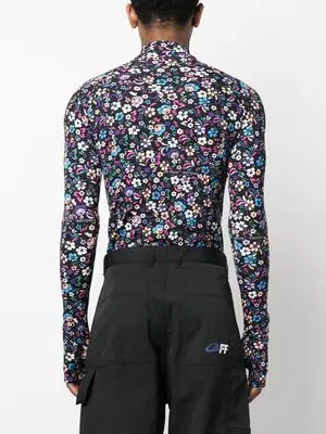 Off-White Floral-print Long-sleeve T-shirt