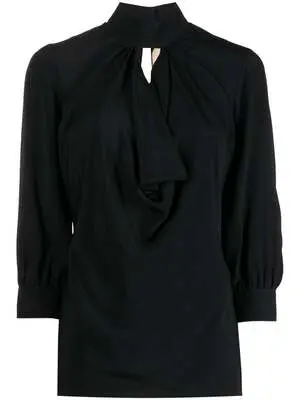 N°21 Ruched Keyhole Neck Blouse