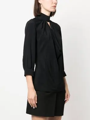 N°21 Ruched Keyhole Neck Blouse