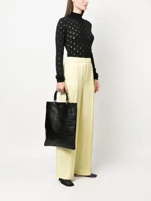 JIL SANDER Crocodile-effect Leather Tote