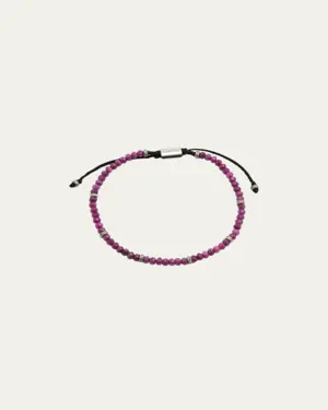 JAN LESLIE Gemstone Beaded Bracelet - Ruby