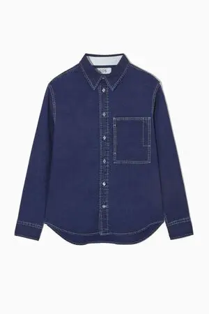 Cos Denim Overshirt Blue