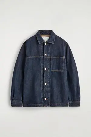 Cos Denim Overshirt - Dark Blue