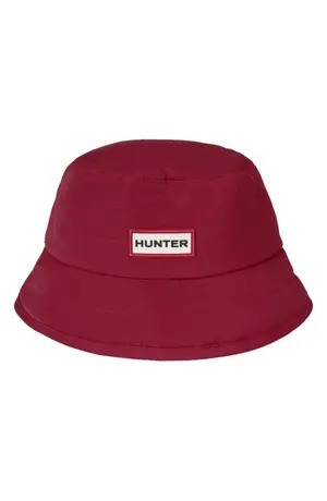 Hunter Quilted Olive Intrepid Bucket Hat with Red Logo Patch OS Brand New w Tags SBGS Bucket Hat Burgundy - Salty Dog T-Shirt Factory main image 4