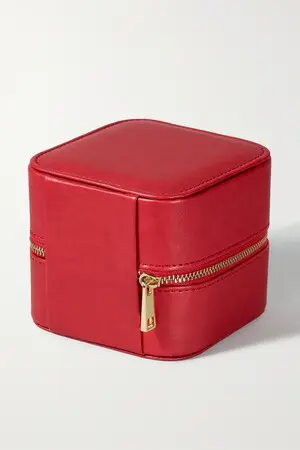 Mateo Vegan Leather Jewelry Case - Red