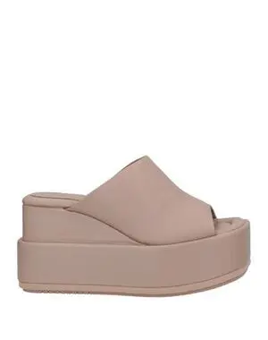 PALOMA BARCELO Wedge Sandals - Dove Grey