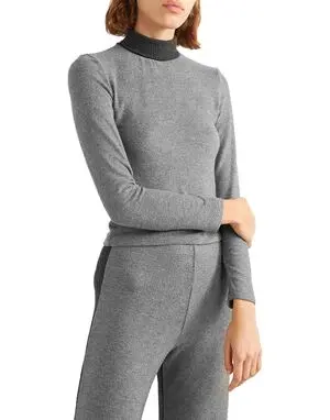 LESET Turtleneck Top In Viscose And Elastane