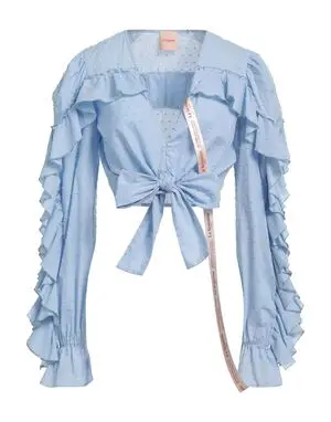 LA SEMAINE PARIS Ruched Top - Blue