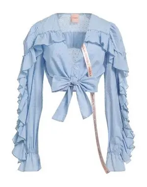 LA SEMAINE PARIS LA SEMAINE Paris Ruched Top Sky Blue