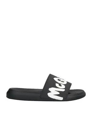 Alexander McQueen Rubber Slides - Black