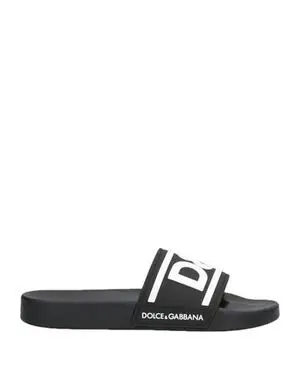Dolce & Gabbana Synthetic Fiber Pool Slides - Black