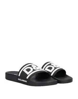Dolce & Gabbana Synthetic Fiber Pool Slides - Black