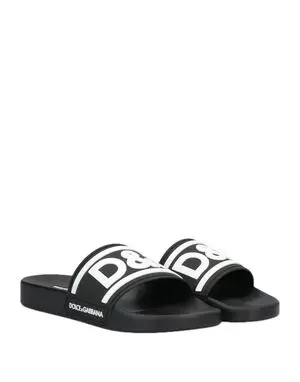 Dolce & Gabbana Synthetic Fiber Pool Slides - Black