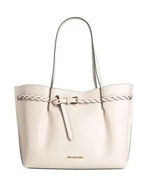 Michael Kors Leather Shopper Bag White