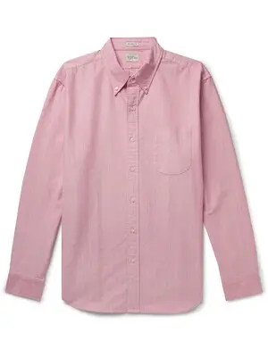 J. Crew Button-down Collar Striped Cotton Oxford Shirt Xs