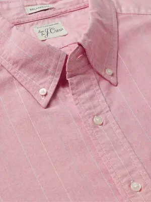 J. Crew Button-down Collar Striped Cotton Oxford Shirt Xs