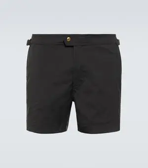 TOM FORD Side-buckle Swim Trunks - Black