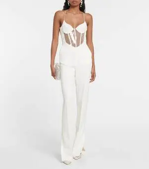 David Koma Sequined Cutout Cady Jumpsuit