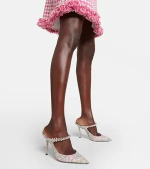 JIMMY CHOO Bing 100 Glitter Mules