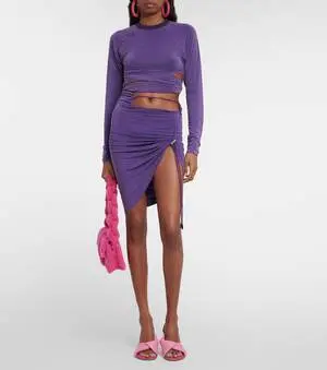 Jacquemus Le T-shirt Espelho Cutout Crop Top