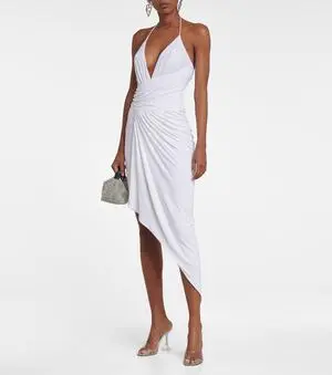 Alexandre Vauthier Asymmetrical Halterneck Midi Dress