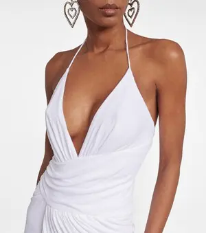 Alexandre Vauthier Asymmetrical Halterneck Midi Dress