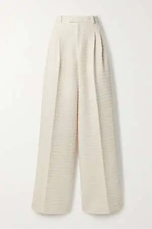 Gucci Cotton-blend Tweed Wide-leg Pants