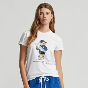 Ralph Lauren Australian Open Polo Bear Tee Ceramic White