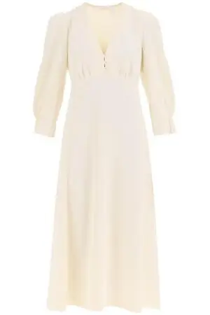 See By Chloé SEE BY CHLOE CREPE MIDI DRESS - White