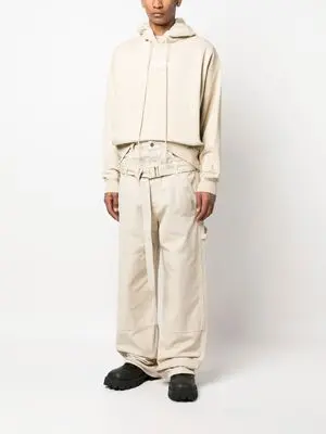 Off-White Belted Wide-leg Trousers