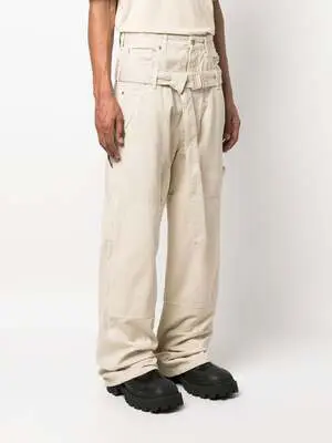 Off-White Belted Wide-leg Trousers