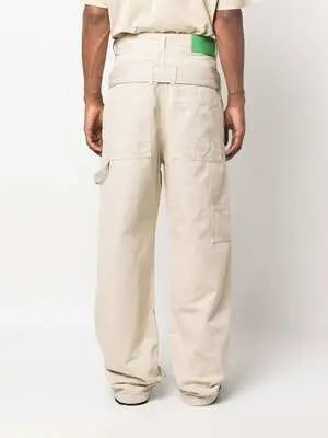 Off-White Belted Wide-leg Trousers
