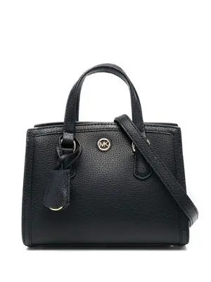 Michael Kors Logo-plaque Leather Tote Bag - Black