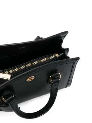 Michael Kors Logo-plaque Leather Tote Bag - Black