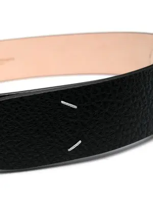 MAISON MARGIELA Grained Leather Four-stitch Belt