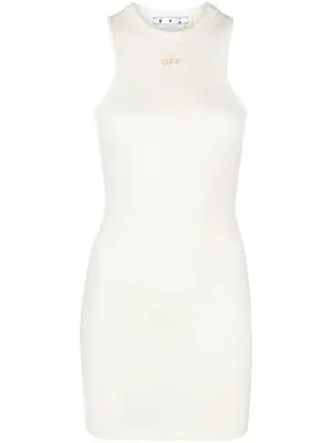 Off-White Logo-print Minidress - White