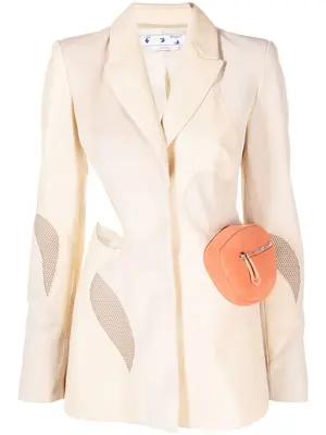Off-White Candle Edge Blazer - Neutrals