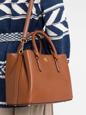 Ralph Lauren Marcy 26 Leather Tote Bag - Brown