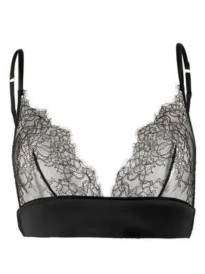 MAISON CLOSE Lace-detail Triangle-cup Bra - Black