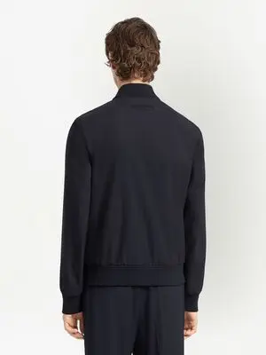 Zegna Trofeo Elements Wool Bomber Jacket - Blue