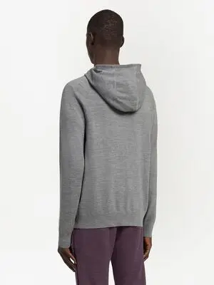 Zegna Mélange-effect Wool Hoodie