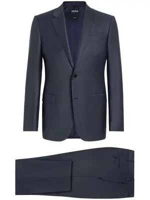 Zegna Trofeo Single-breasted Wool Suit - Blue