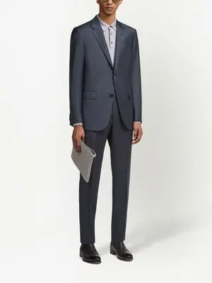 Zegna Trofeo Single-breasted Wool Suit - Blue