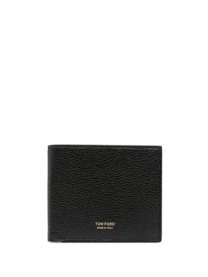 TOM FORD Logo-stamp Leather Wallet - Black