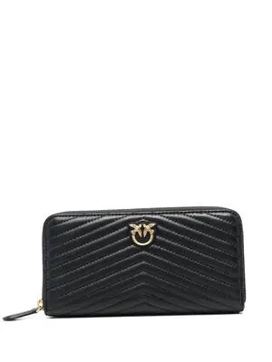 Pinko Chevron-quilted Zipped Purse - Black