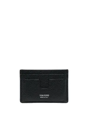 TOM FORD Logo-print Leather Cardholder - Black