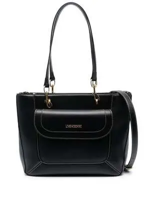 Moschino Leather Top-handle Tote Bag - Black