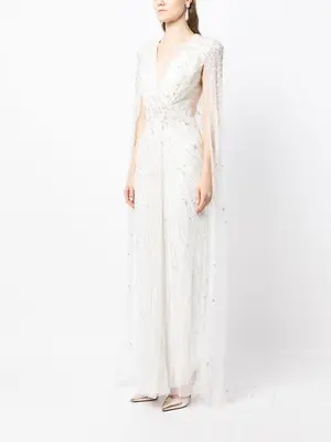 Jenny Packham Sweet Wonder Sequined Gown - White