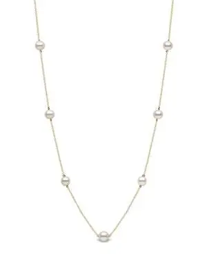 Yoko London 18kt Yellow Pearl Necklace - Gold